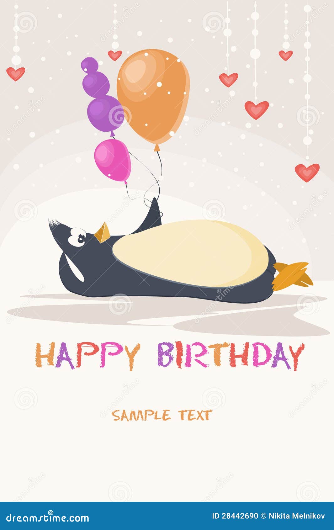 Illustration of a Birthday Card. Stock Vector - Illustration of ...
