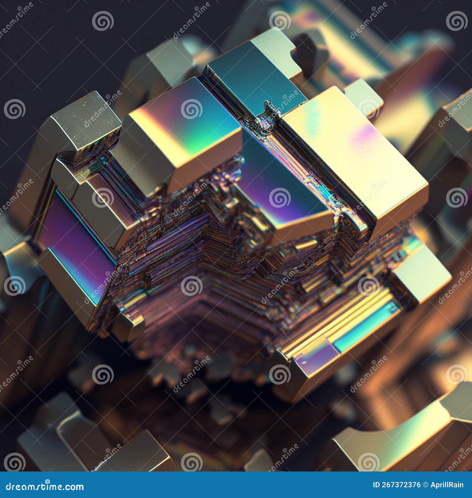 Illustration with Bismuth Texture Stock Illustration - Illustration of ...