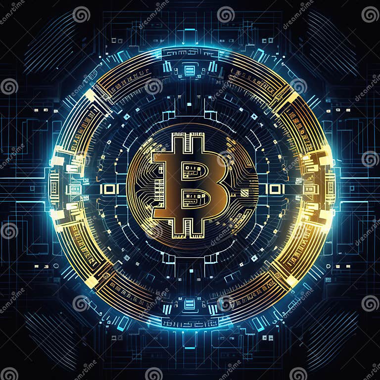 Illustration of Bitcoin, AI Generated Stock Illustration - Illustration ...