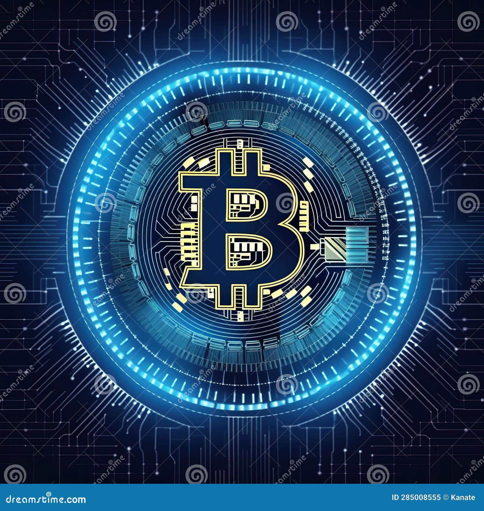 Illustration of Bitcoin, AI Generated Stock Illustration - Illustration ...