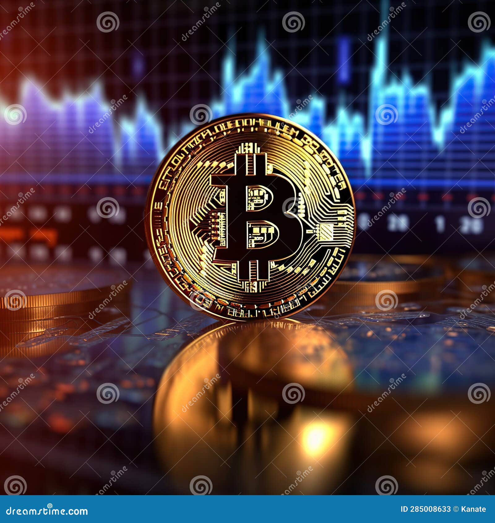 Illustration of Bitcoin, AI Generated Stock Illustration - Illustration ...