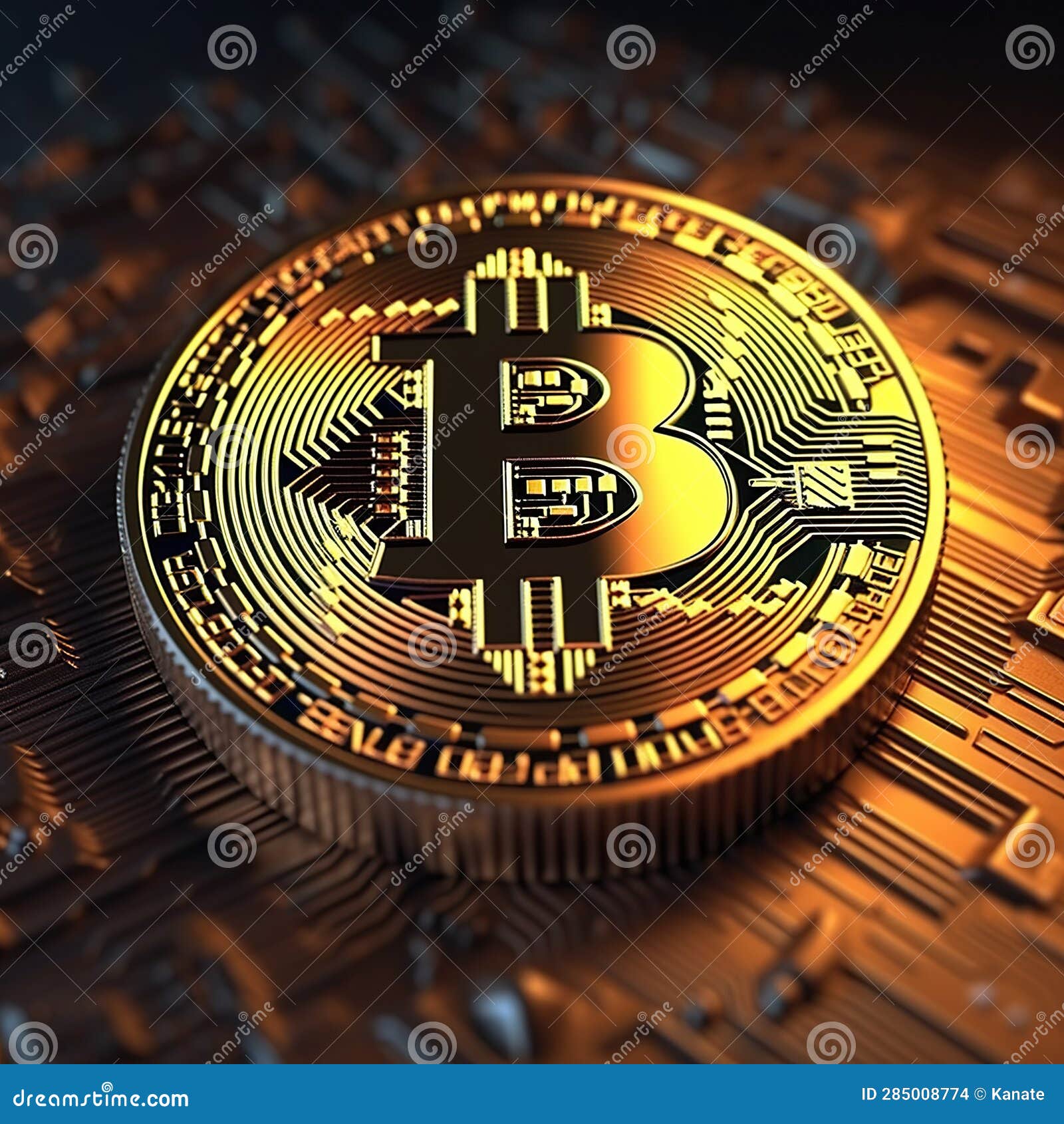 Illustration of Bitcoin, AI Generated Stock Illustration - Illustration ...