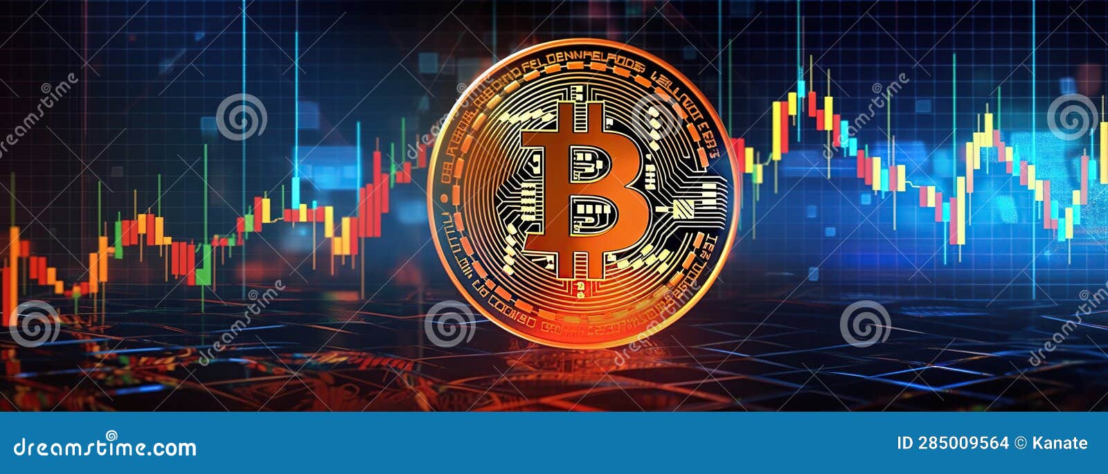 Illustration of Bitcoin, AI Generated Stock Illustration - Illustration ...