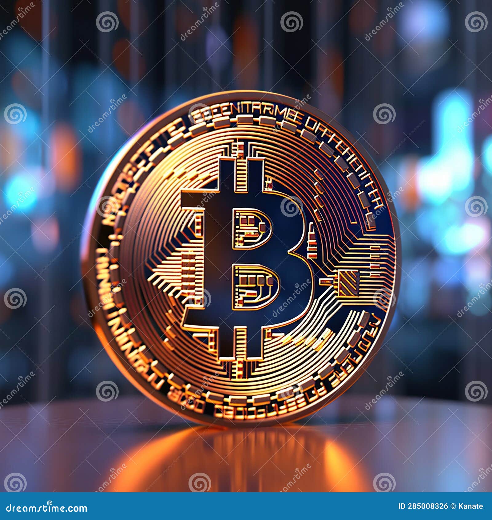 Illustration of Bitcoin, AI Generated Stock Illustration - Illustration ...