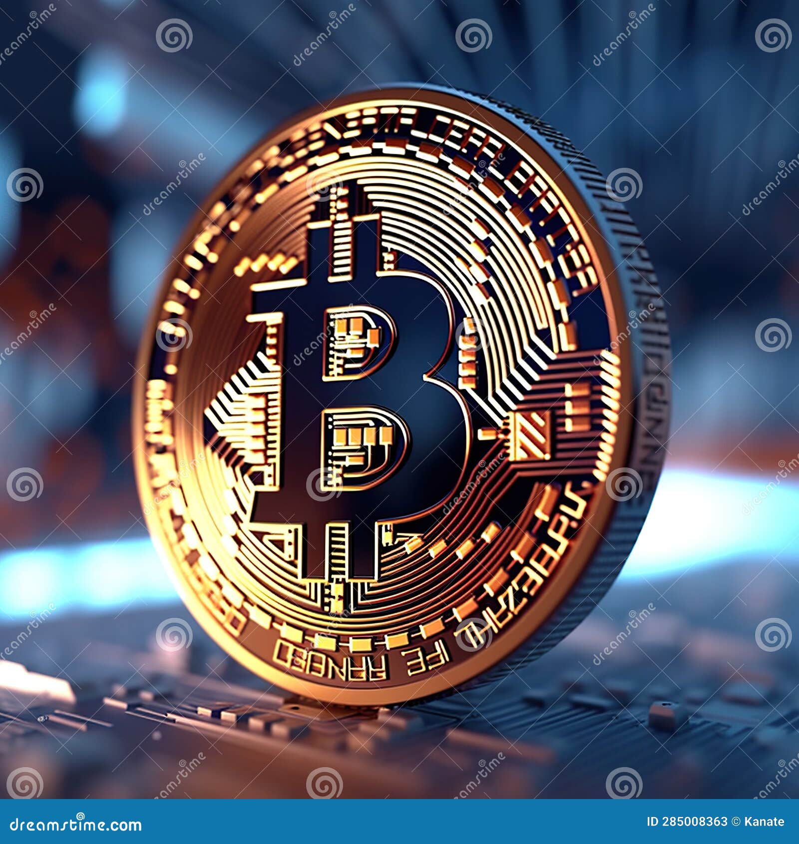 Illustration of Bitcoin, AI Generated Stock Illustration - Illustration ...