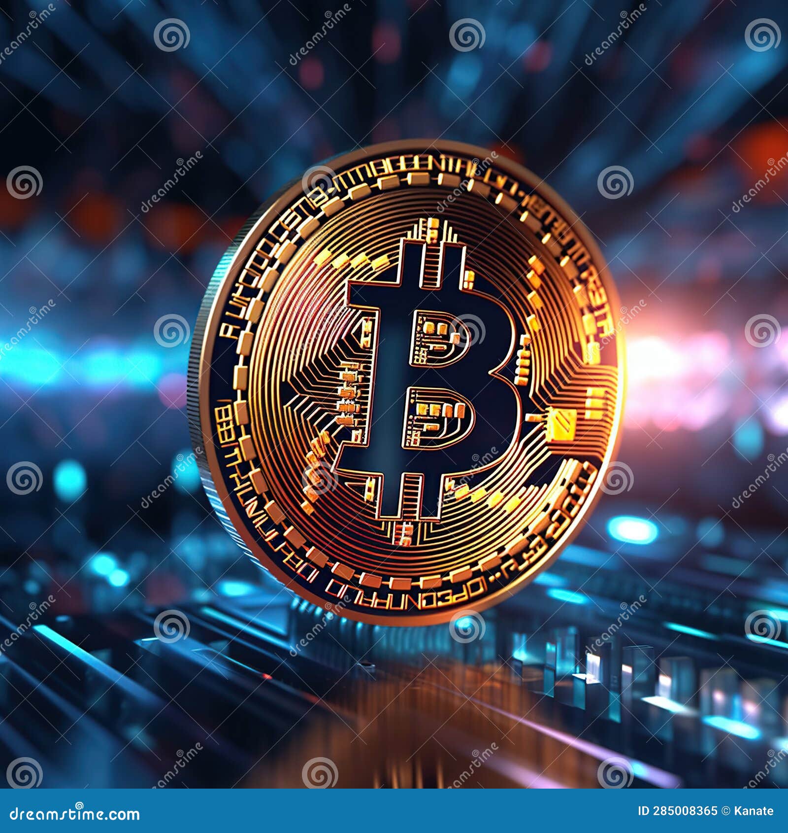 Illustration of Bitcoin, AI Generated Stock Illustration - Illustration ...