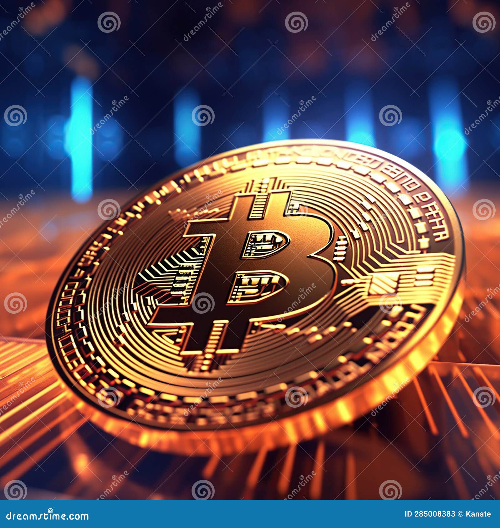 Illustration of Bitcoin, AI Generated Stock Illustration - Illustration ...