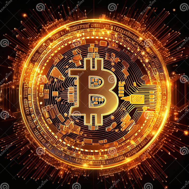 Illustration of Bitcoin, AI Generated Stock Illustration - Illustration ...