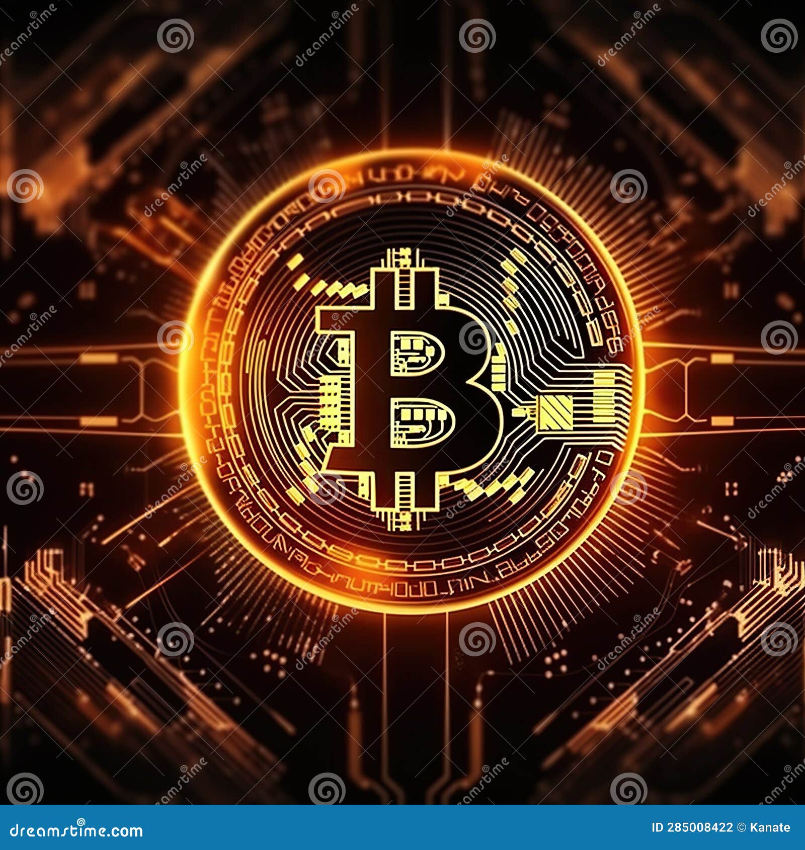 Illustration of Bitcoin, AI Generated Stock Illustration - Illustration ...