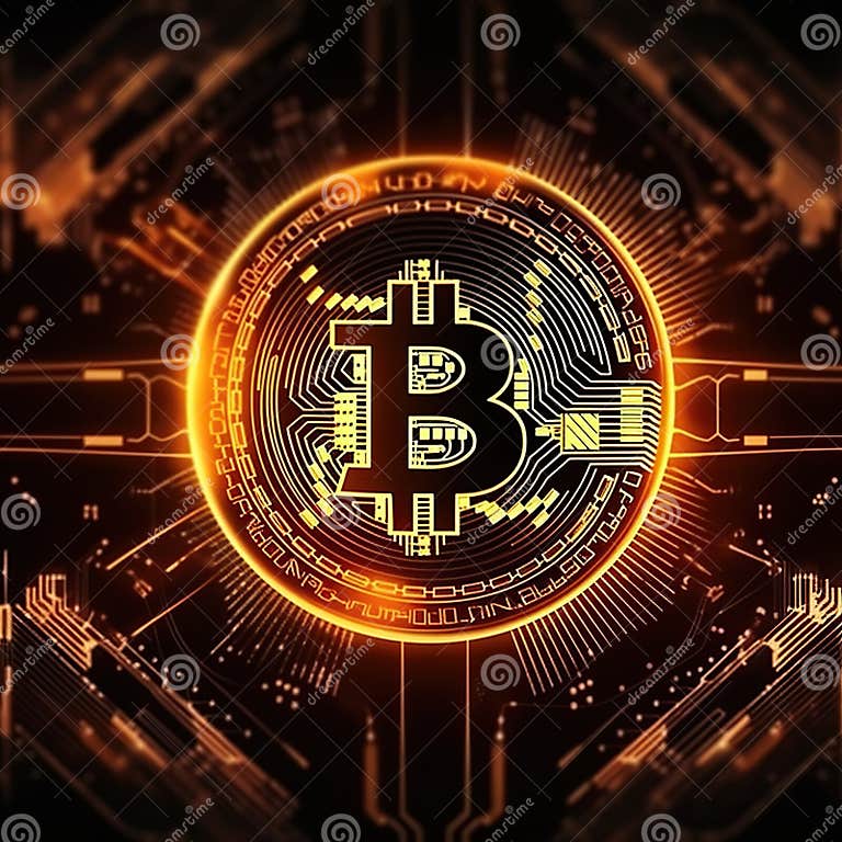 Illustration of Bitcoin, AI Generated Stock Illustration - Illustration ...