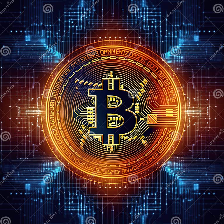 Illustration of Bitcoin, AI Generated Stock Illustration - Illustration ...