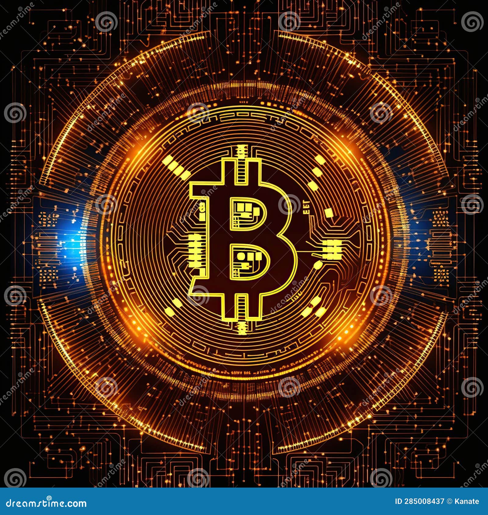 Illustration of Bitcoin, AI Generated Stock Illustration - Illustration ...