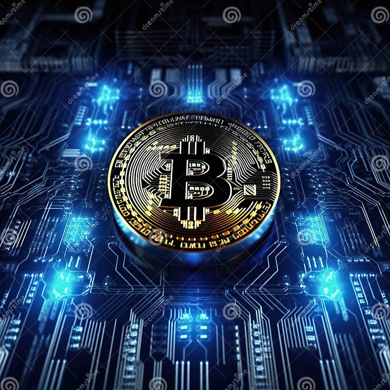 Illustration of Bitcoin, AI Generated Stock Illustration - Illustration ...