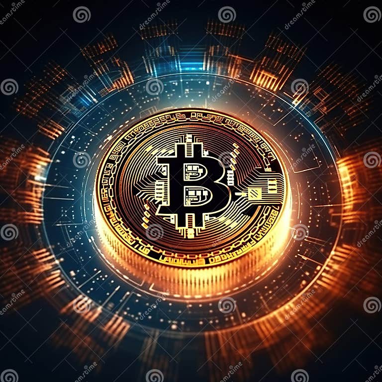 Illustration of Bitcoin, AI Generated Stock Illustration - Illustration ...