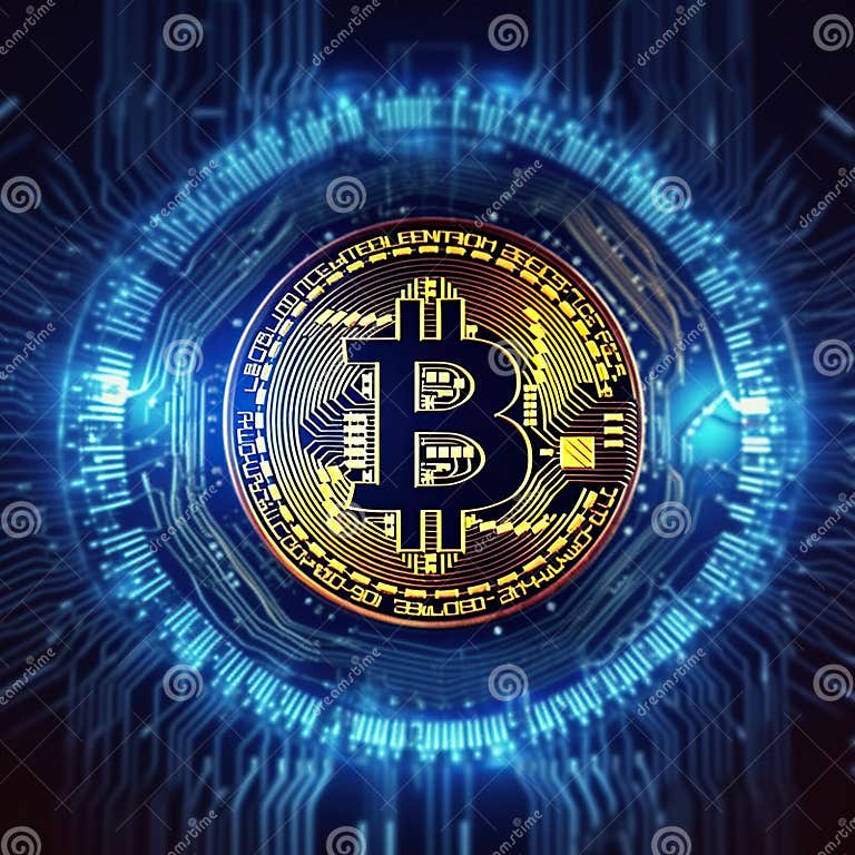 Illustration of Bitcoin, AI Generated Stock Illustration - Illustration ...