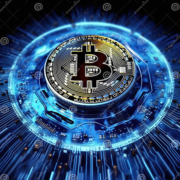 Illustration of Bitcoin, AI Generated Stock Illustration - Illustration ...