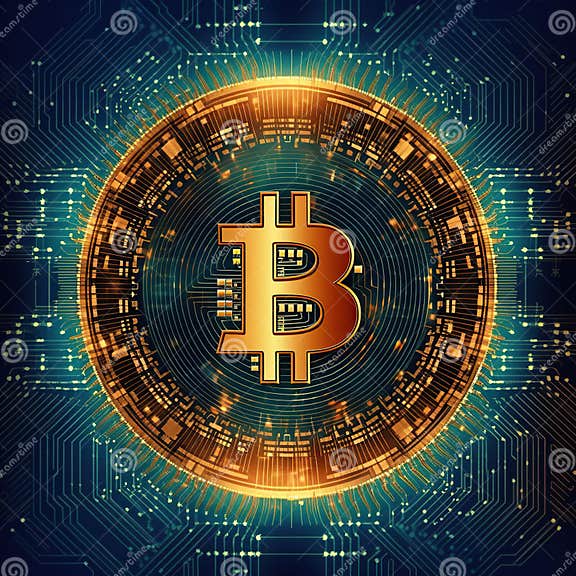 Illustration of Bitcoin, AI Generated Stock Illustration - Illustration ...