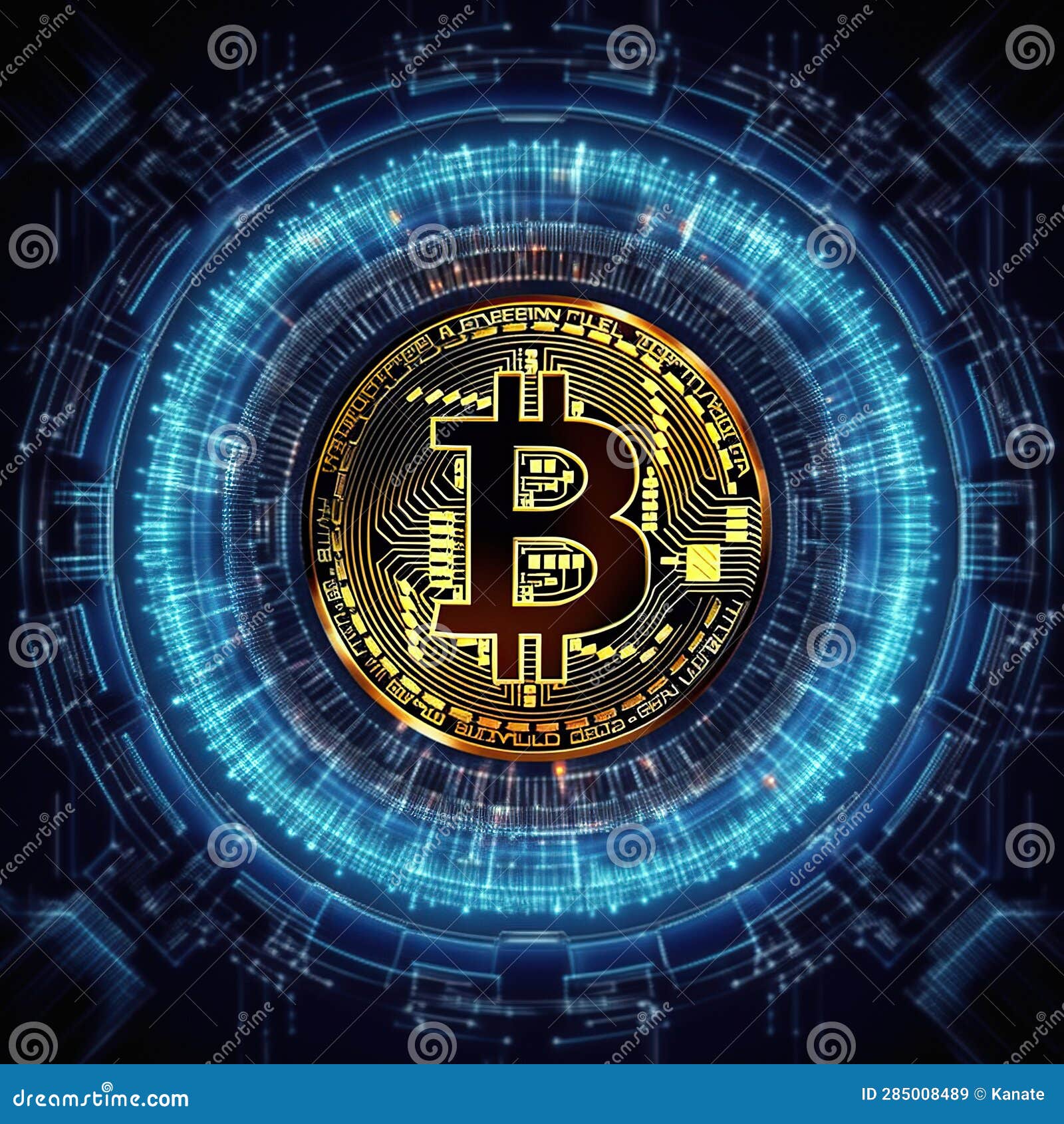 Illustration of Bitcoin, AI Generated Stock Illustration - Illustration ...