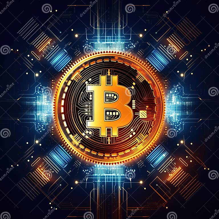 Illustration of Bitcoin, AI Generated Stock Illustration - Illustration ...