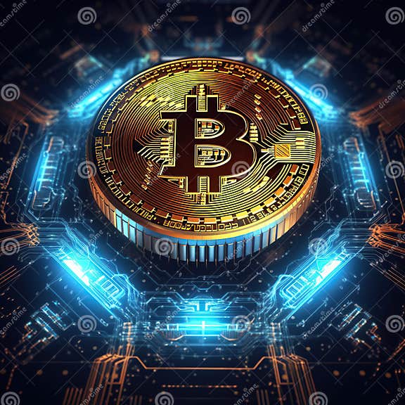 Illustration of Bitcoin, AI Generated Stock Illustration - Illustration ...