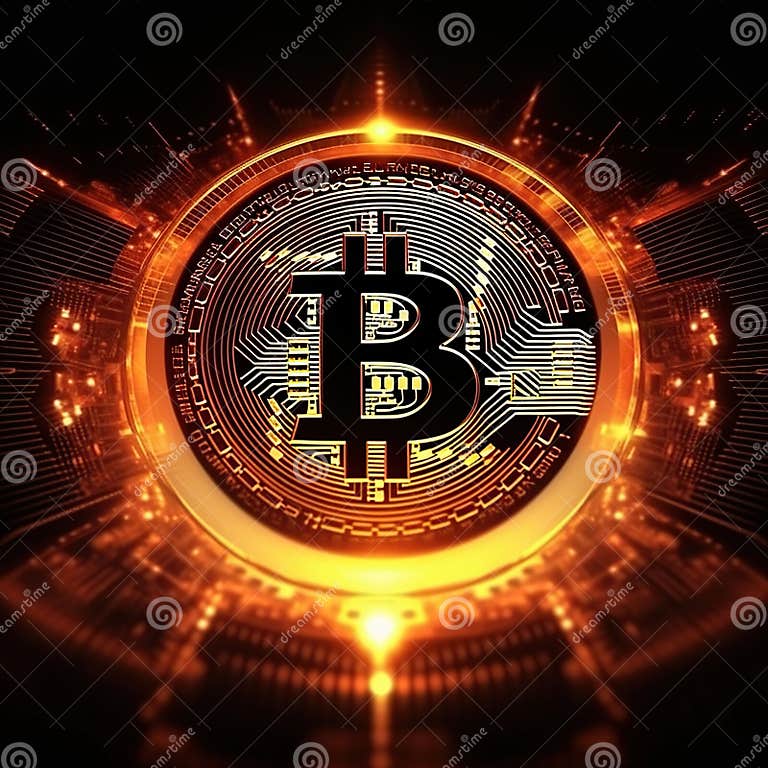 Illustration of Bitcoin, AI Generated Stock Illustration - Illustration ...