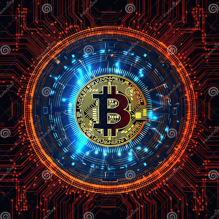 Illustration of Bitcoin, AI Generated Stock Illustration - Illustration ...
