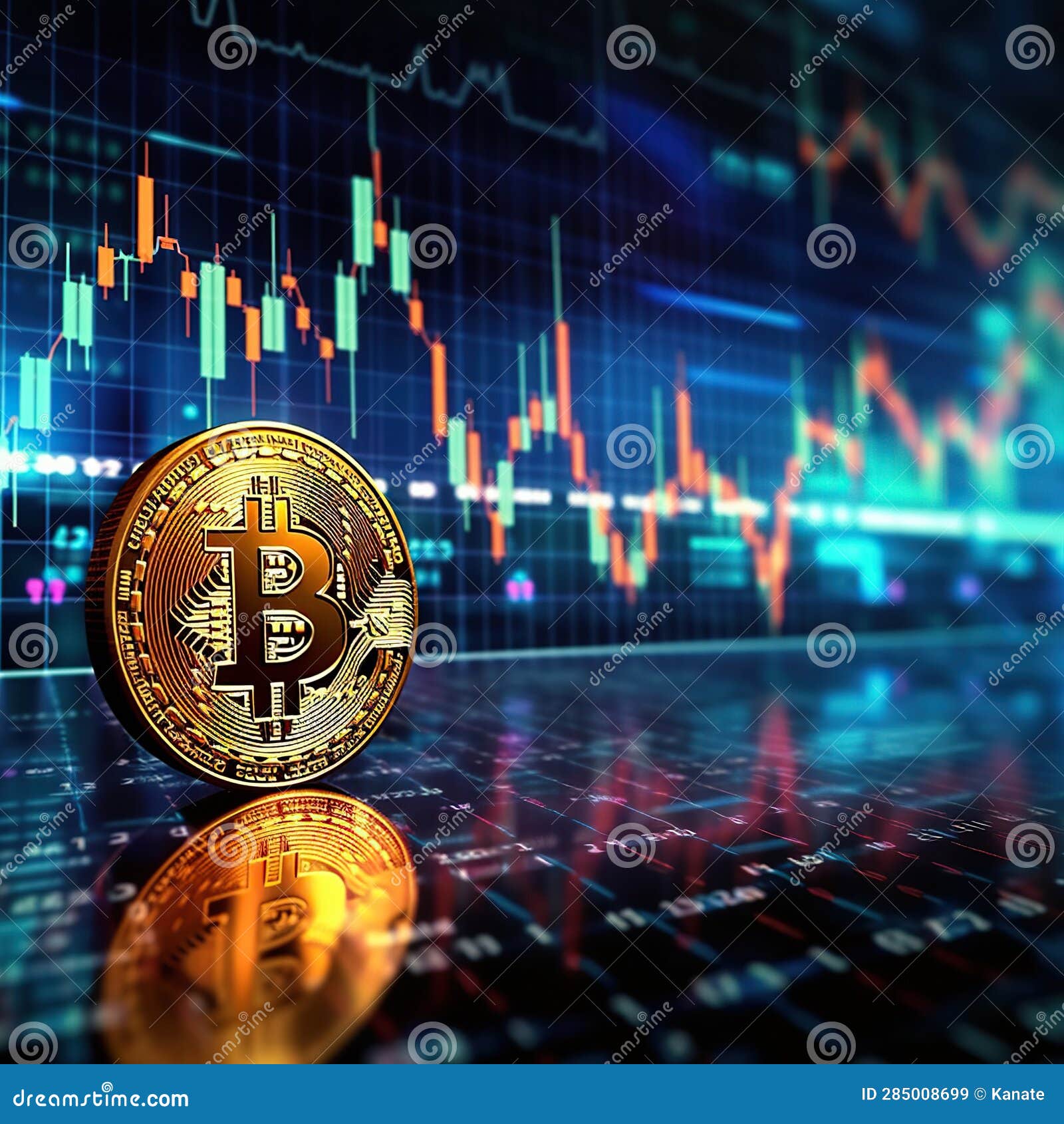 Illustration of Bitcoin, AI Generated Stock Illustration - Illustration ...