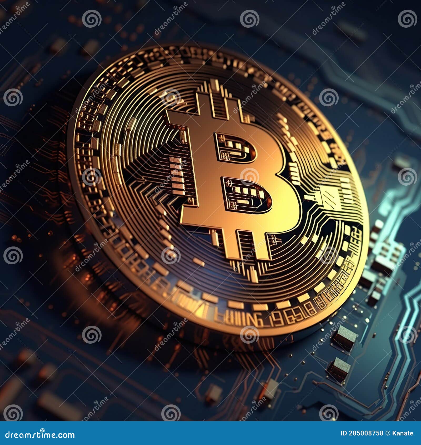 Illustration of Bitcoin, AI Generated Stock Illustration - Illustration ...