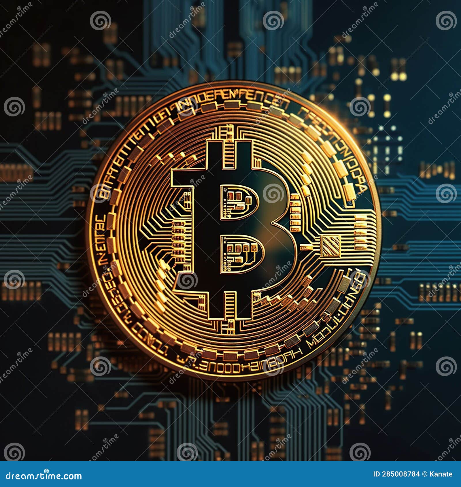 Illustration of Bitcoin, AI Generated Stock Illustration - Illustration ...