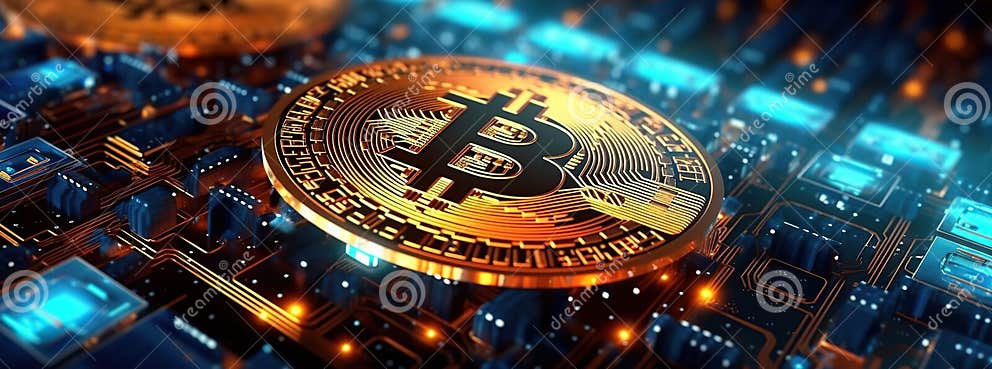 Illustration of Bitcoin, AI Generated Stock Illustration - Illustration ...