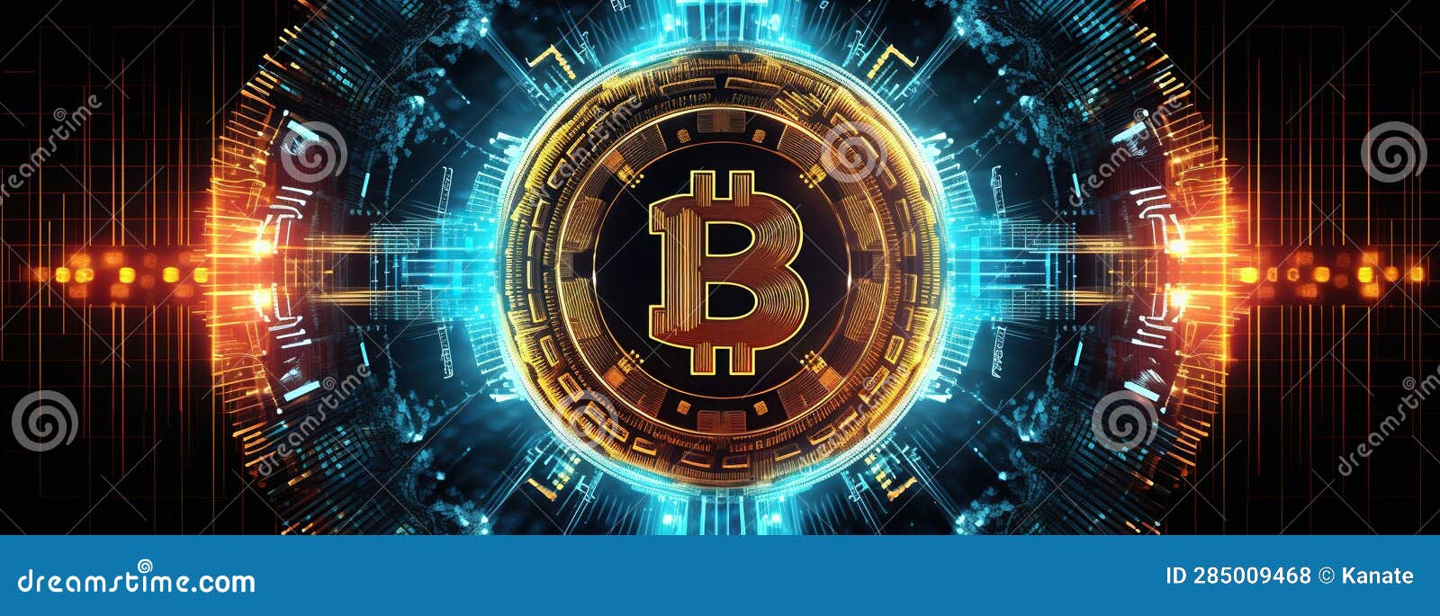 Illustration of Bitcoin, AI Generated Stock Illustration - Illustration ...