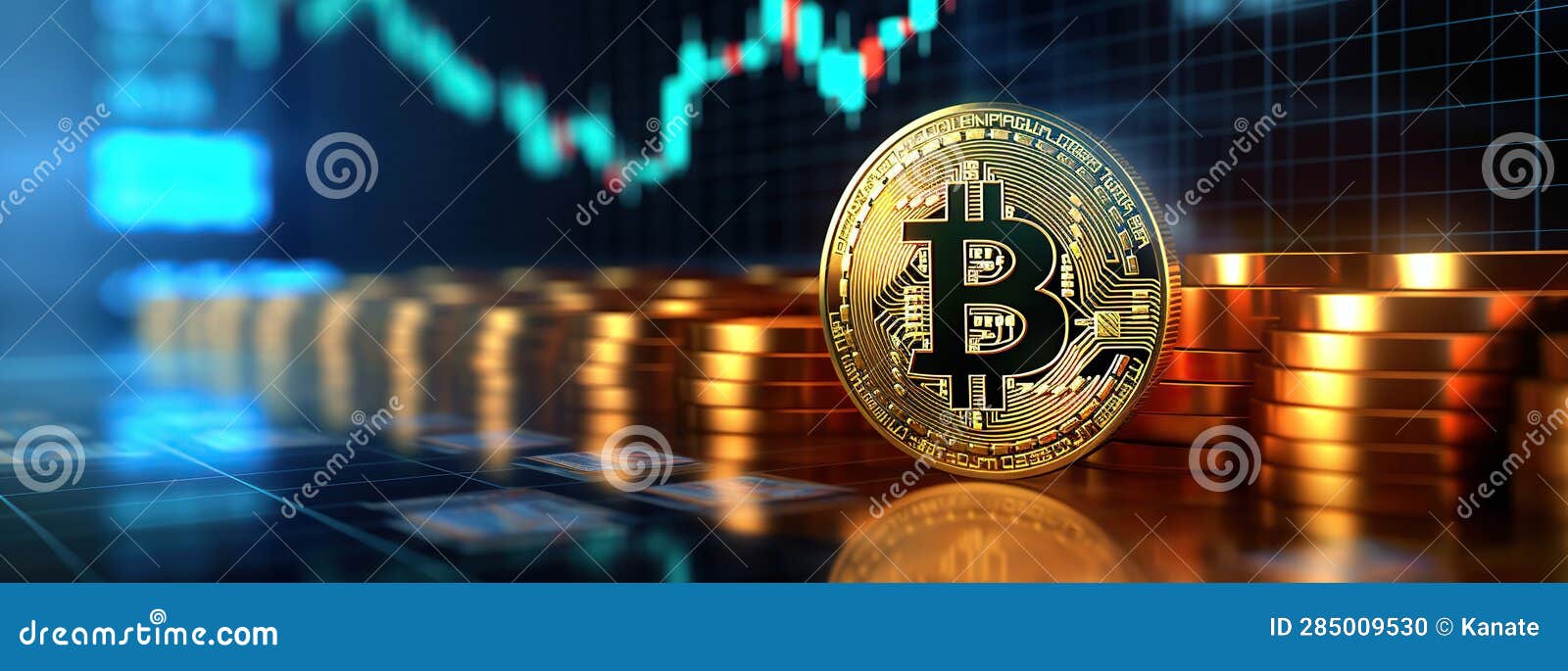 Illustration of Bitcoin, AI Generated Stock Illustration - Illustration ...