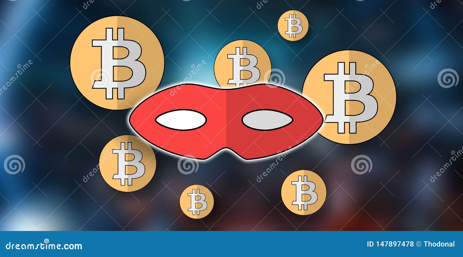 Concept of bitcoin hacking stock illustration. Illustration of internet ...