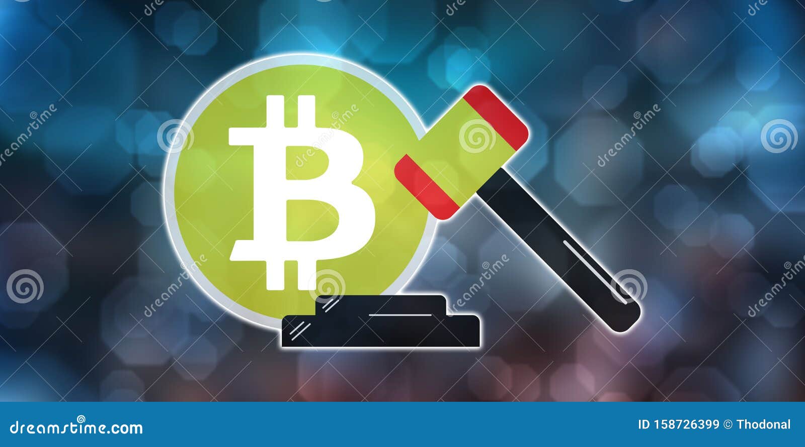 Concept of Bitcoin Regulation Stock Illustration - Illustration of ...
