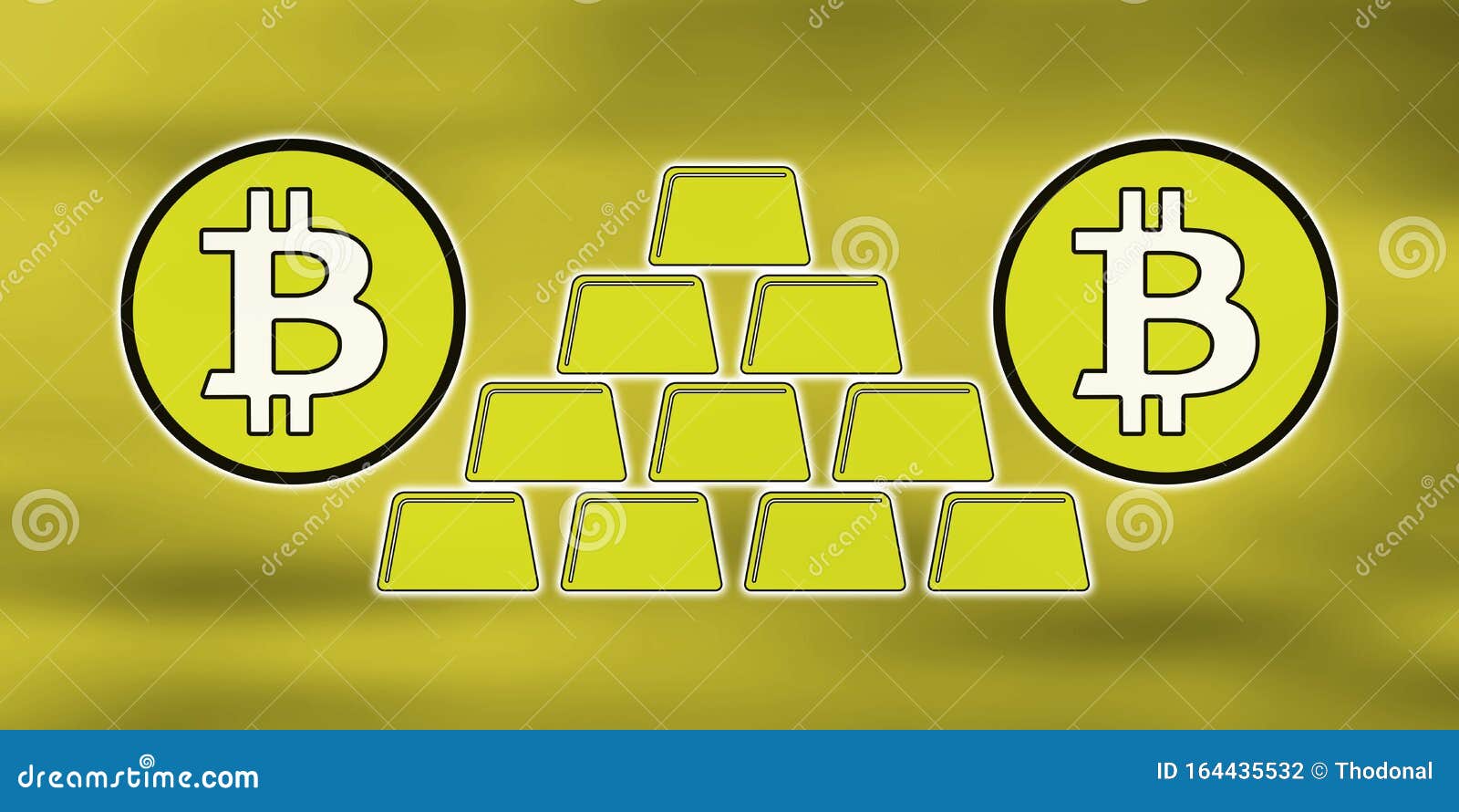 Concept of Bitcoin Virtual Gold Stock Photo - Image of stack, business ...