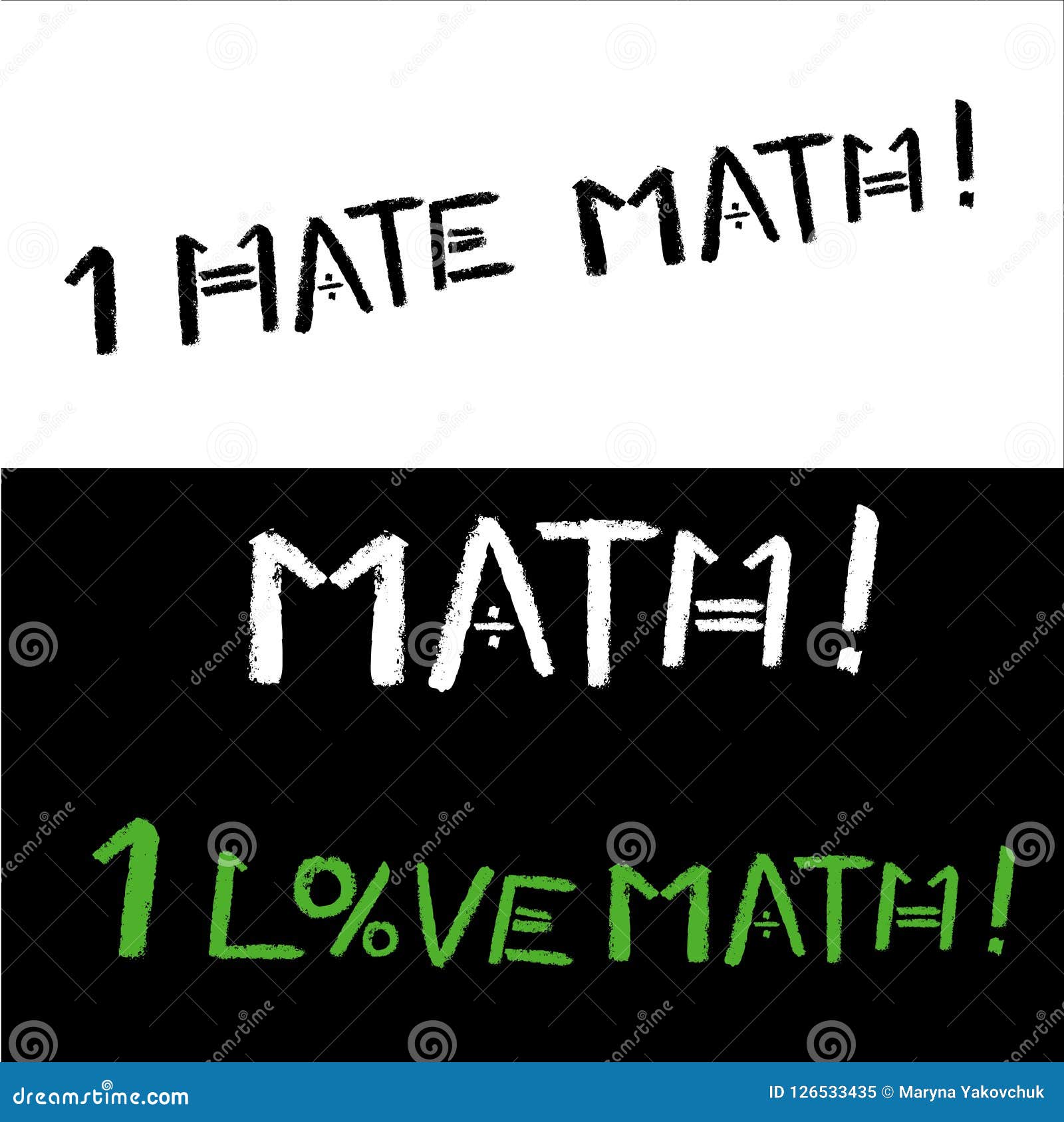 Illustration on a Black Background on the Theme of School and Math ...