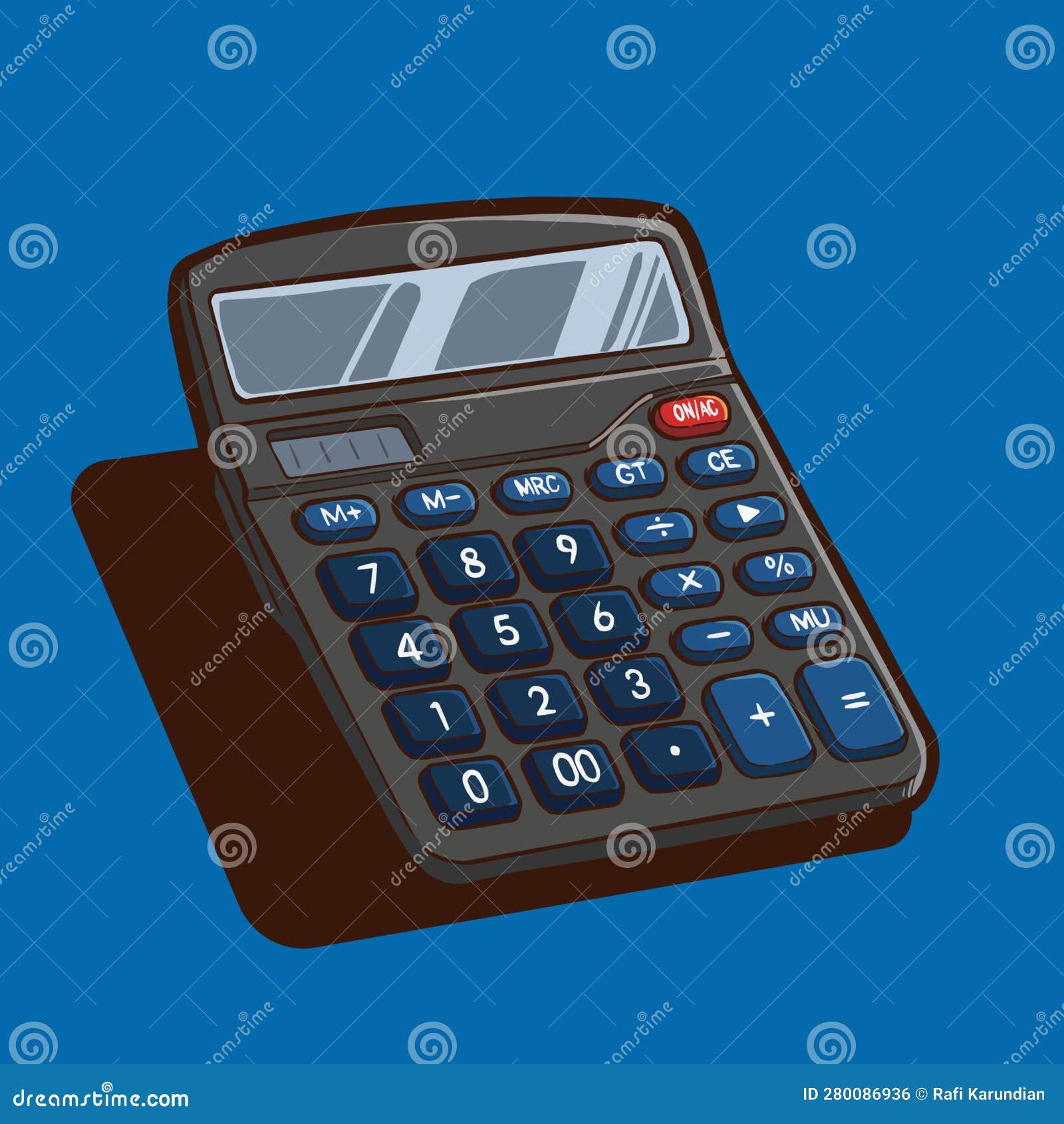 Illustration of Black and Blue Calculator Office Tools for Poster or ...