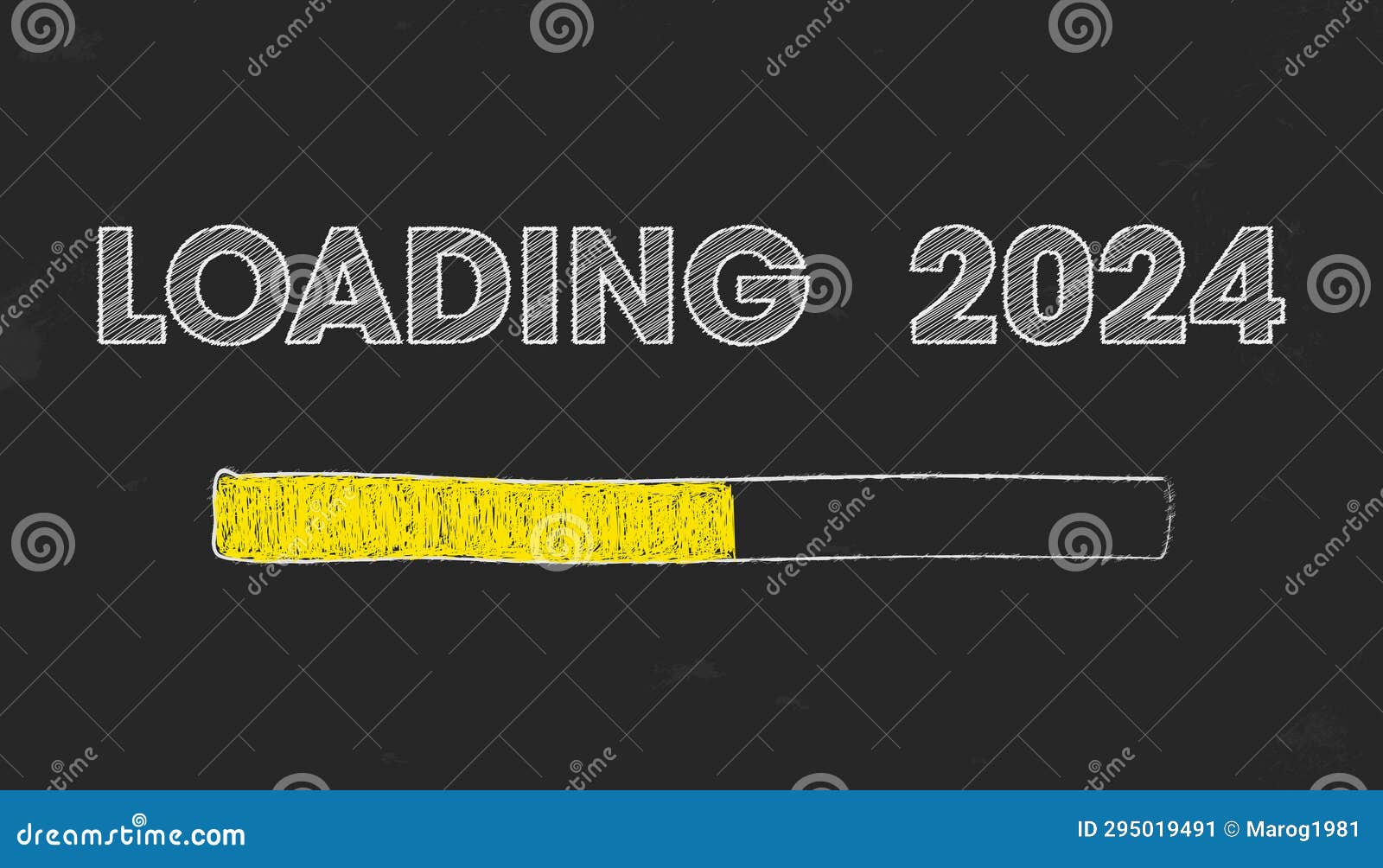 Illustration of a Black Board with the Message Loading 2024 Stock ...