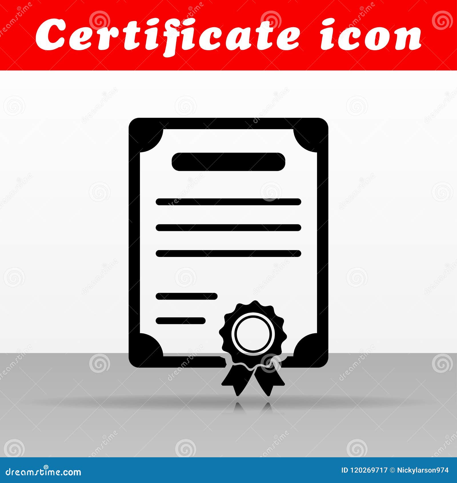 Black Certificate Vector Icon Design Stock Vector - Illustration of ...