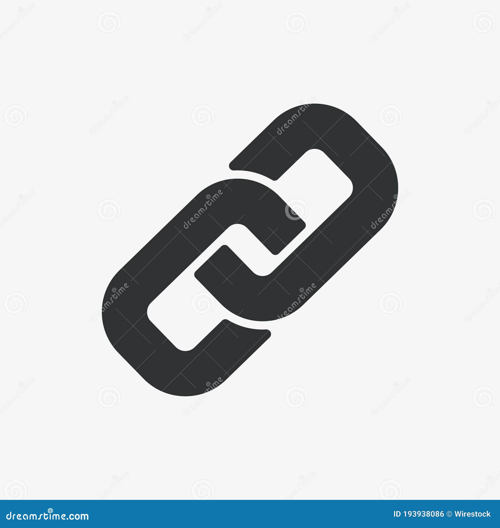 Chain Sign Icon In Comic Style. Link Vector Cartoon Illustration On ...