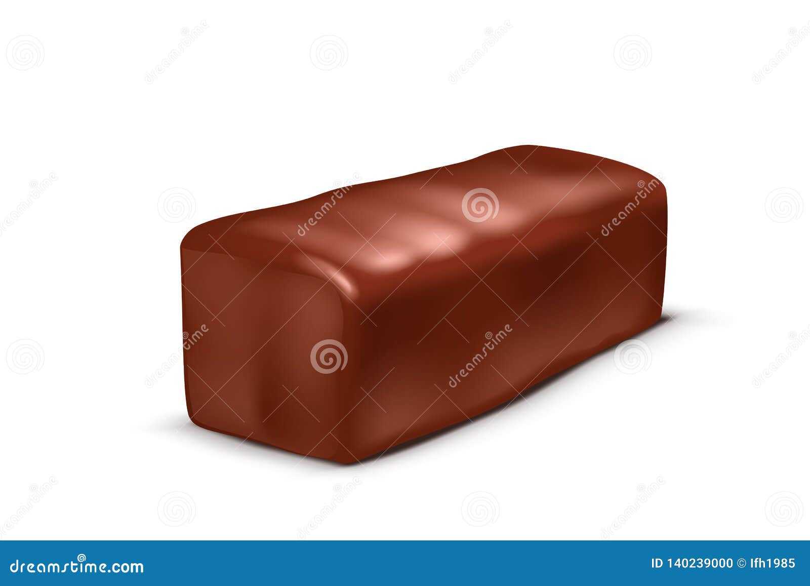 Chocolate bar on white stock vector. Illustration of chopped - 140239000