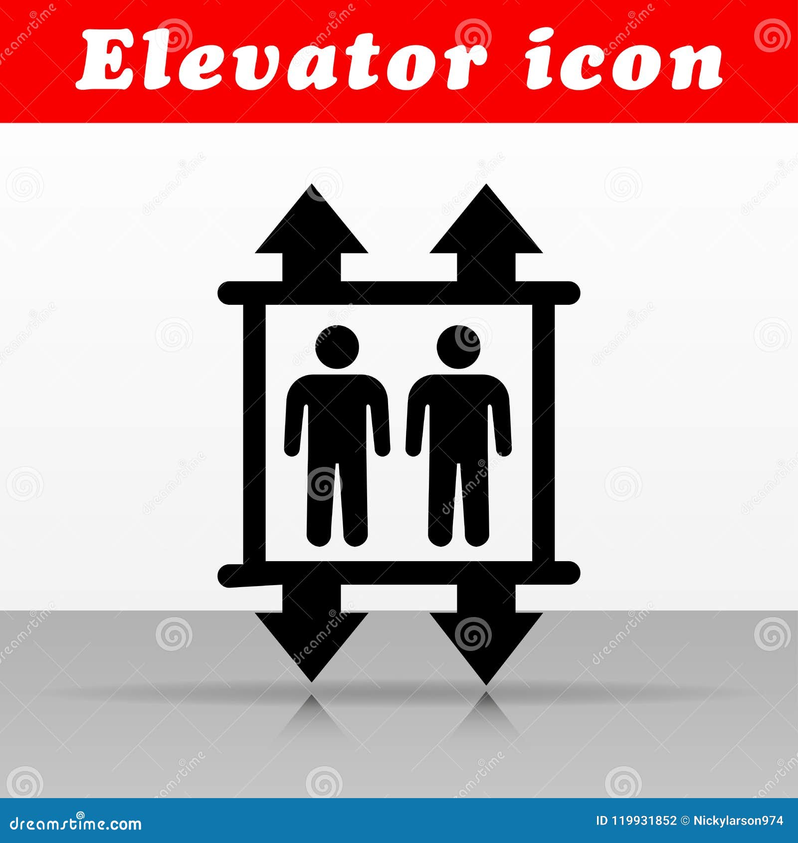 Black Elevator Isolated Vector Icon. Simple Element Illustration From ...