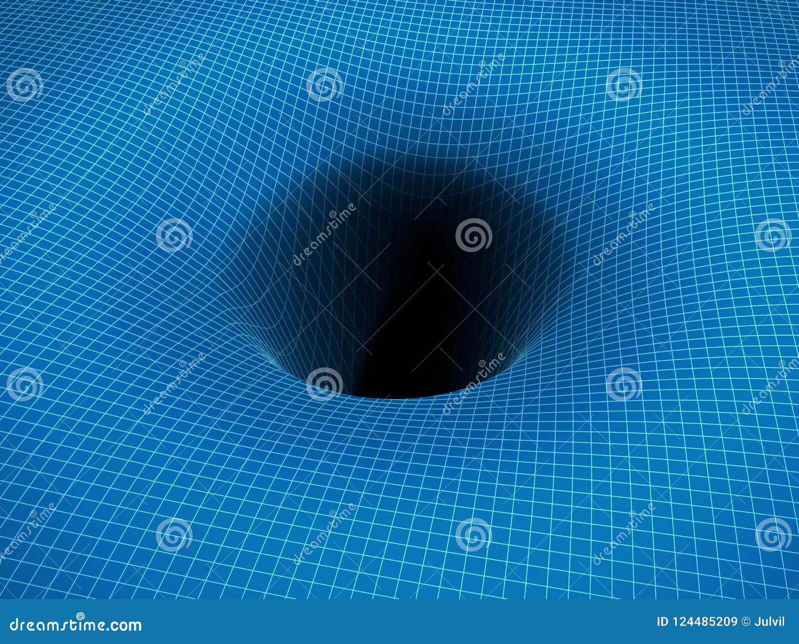 Illustration of Black Hole. Stock Illustration - Illustration of ...