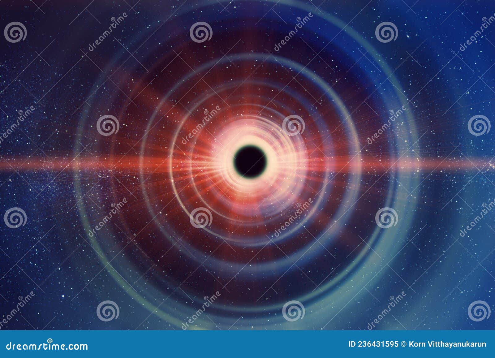 Illustration of Black Hole Super Nova Release High Energy in Deep Space ...