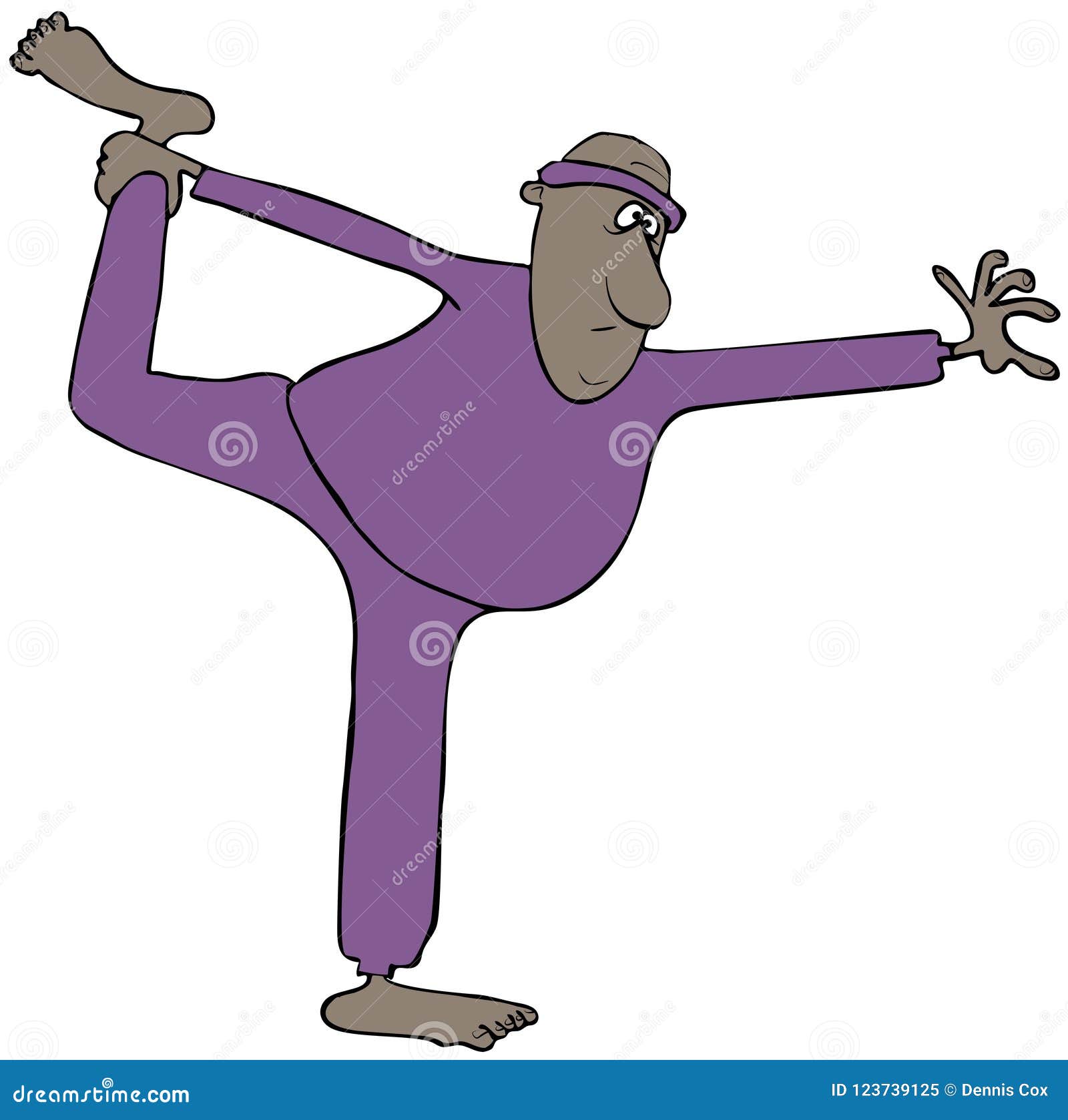 Man doing stretches stock illustration. Illustration of stretch - 123739125