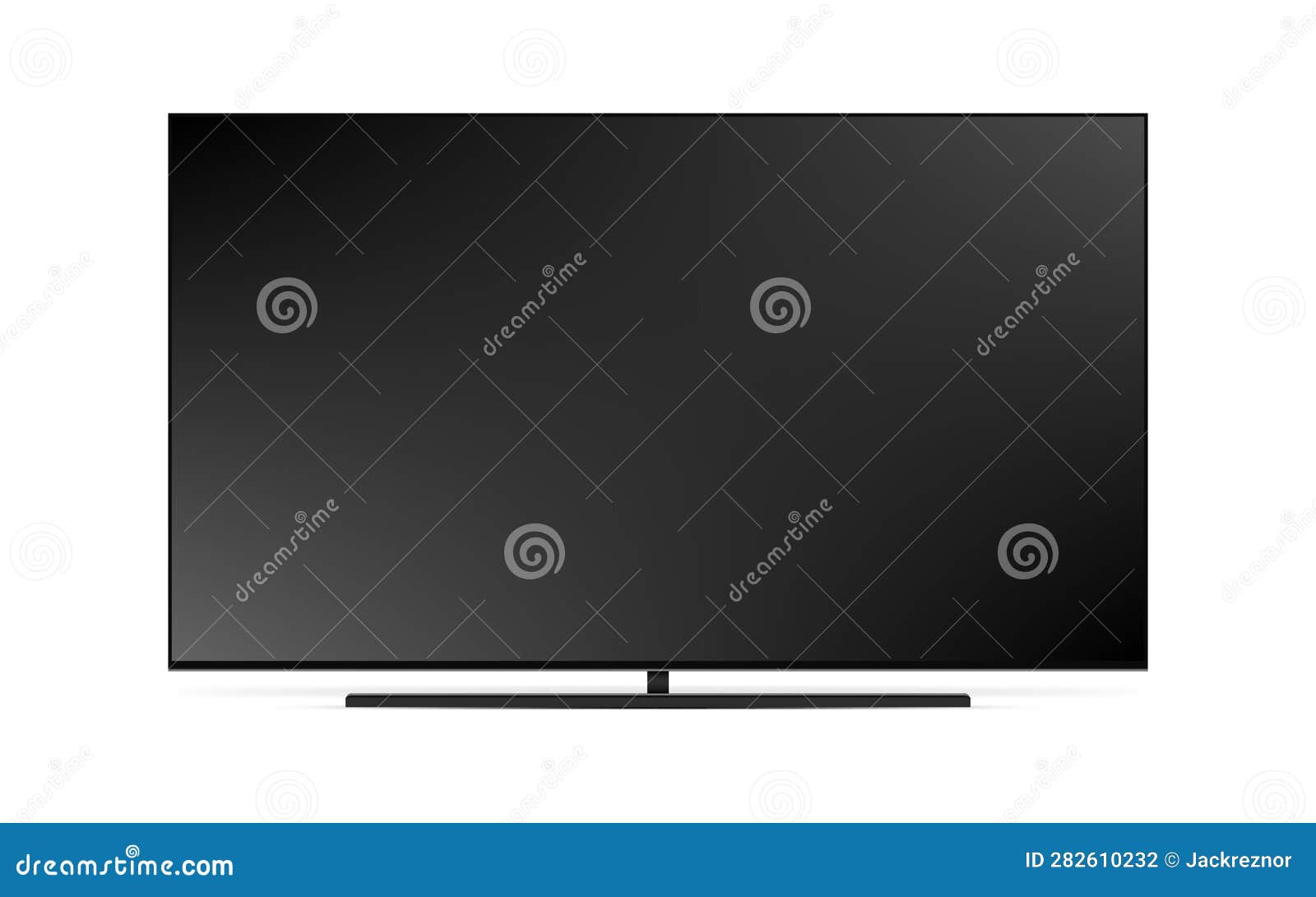 Illustration of Black TV with Stand. 4K Flat Screen Lcd or Oled, Plasma ...