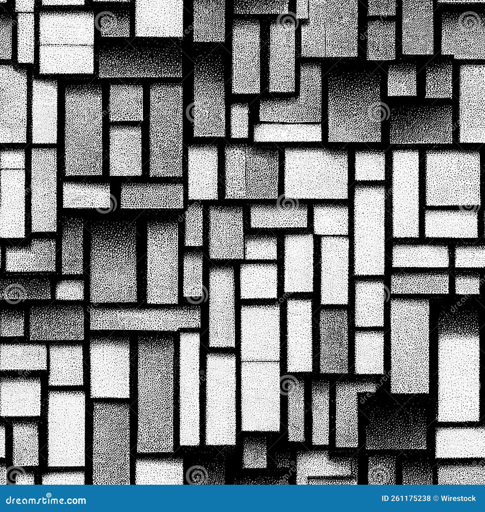 Illustration of Black and White Abstract Seamless Pattern Tile Stock ...