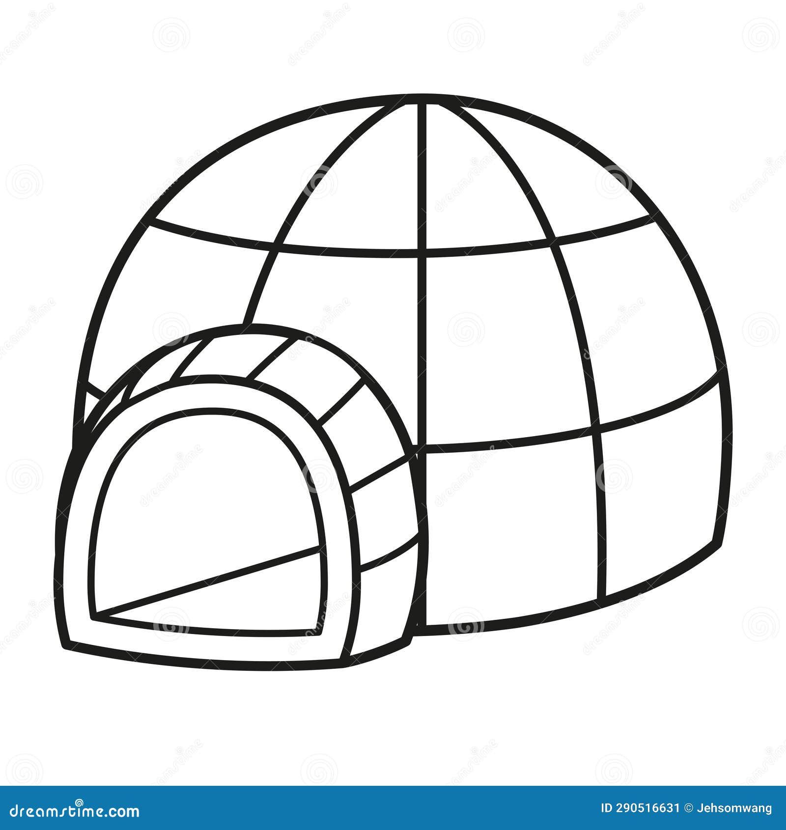 Illustration Black and White Igloo Stock Vector - Illustration of floe ...