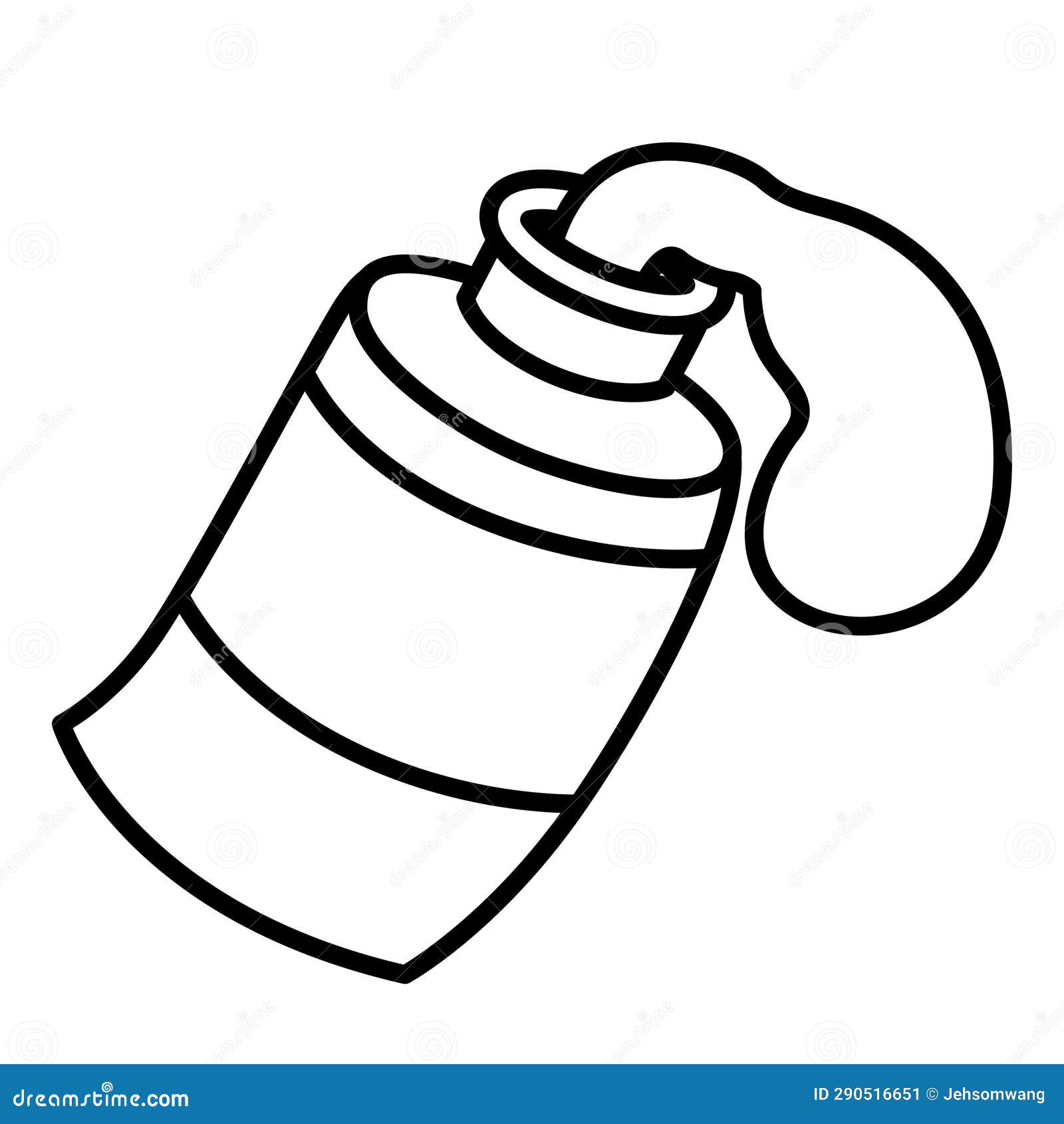 Illustration Black and White Paint Tube Stock Illustration ...