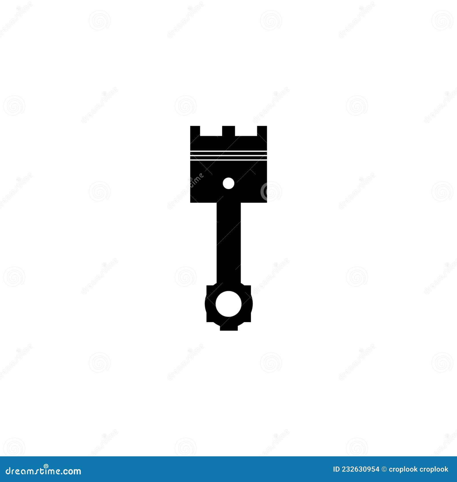 Illustration of Black and White Piston Icon Stock Illustration ...